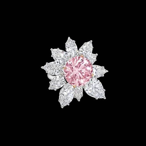 The Eden Rose ring, featuring a 10-carat fancy intense pink diamond ...