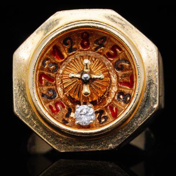 Elvis Presley's gold and diamond roulette ring.